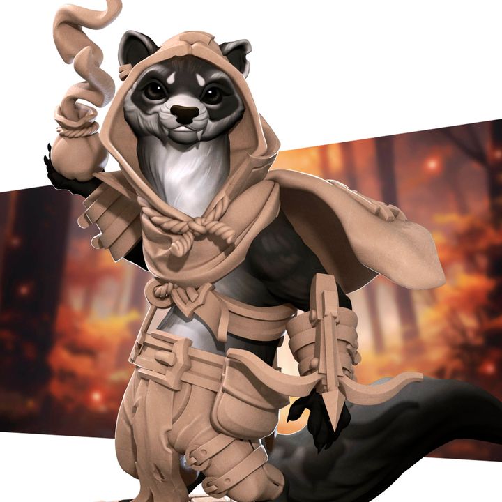 3D Printable Ferretfolk Rogue (2 Versions) by Bite the Bullet